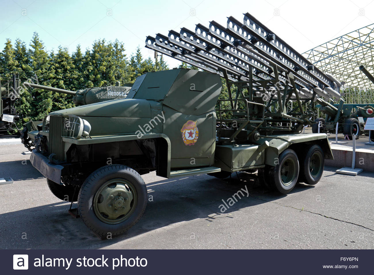 a-wwii-soviet-bm-13n-katyusha-multiple-rocket-launcher-in-the ...